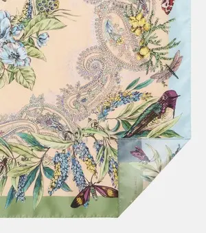 Etro Norma Floral Silk Scarf