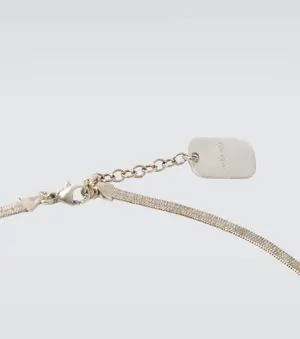 Saint Laurent Engraved Chain Necklace - Silver