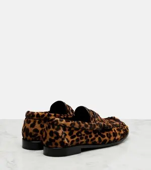 Saint Laurent Le Loafer Calf Hair Penny Loafers - Brown