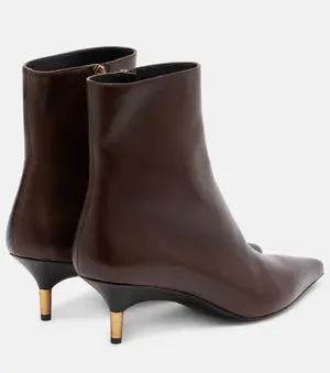Khaite Bella 55 Leather Ankle Boots