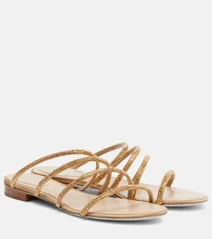 Rene Caovilla Gold Tone Shoes For Women