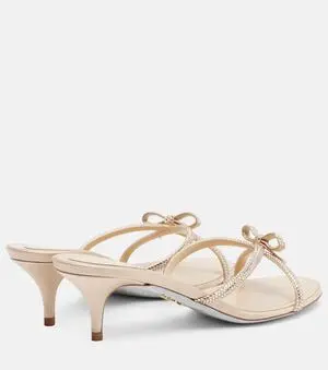 Rene Caovilla Bow-detail Crystal-embellished Sandals