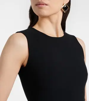 Oscar De La Renta Embellished Jacquard Midi Dress