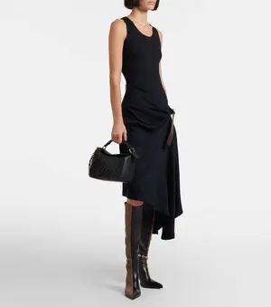 Loewe Puzzle Small Fringed Leather Shoulder Bag - Black