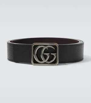 Gucci Double G Reversible Leather Belt - Black