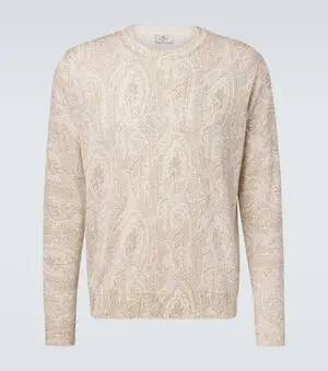 Etro Cotton And Silk Sweater - White