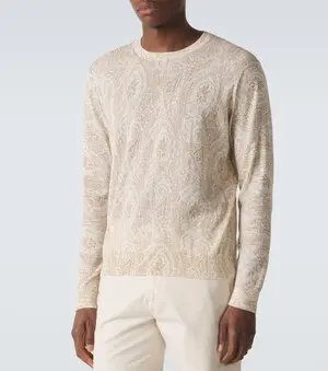 Etro Cotton And Silk Sweater - White
