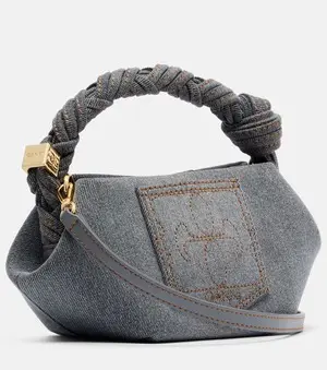 GANNI Bou Mini Denim Top-handle Bag