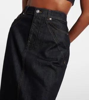 Givenchy Denim Midi Skirt - Blue