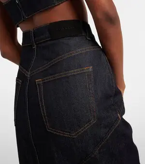 Givenchy Denim Midi Skirt - Blue