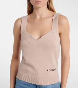 Givenchy Logo Wool And Cashmere Tank Top