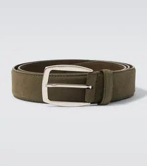 Brioni Suede Belt - Green