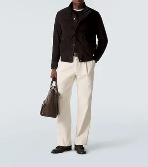 Brioni Suede Bomber Jacket