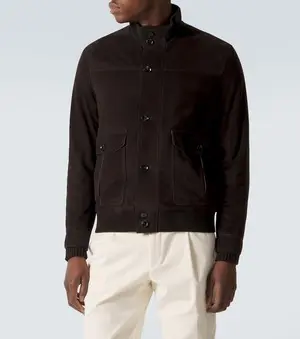 Brioni Suede Bomber Jacket
