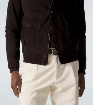 Brioni Suede Bomber Jacket