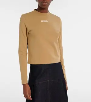Jacquemus Gros Grain Cotton-blend T-shirt - Beige