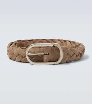 Brunello Cucinelli Braided Suede Belt - Brown