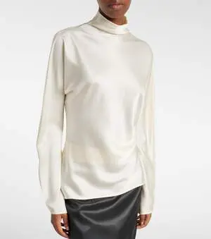 RÓHE Satin Top - White