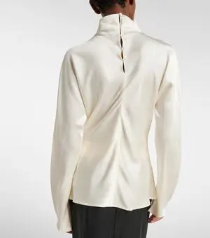 RÓHE Satin Top - White
