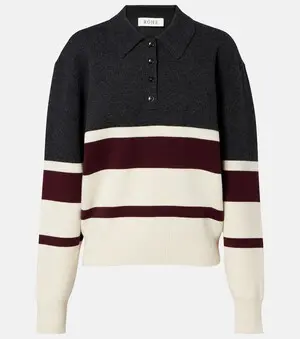 RÓHE Rohe Wool And Cashmere Polo Sweater Multicoloured