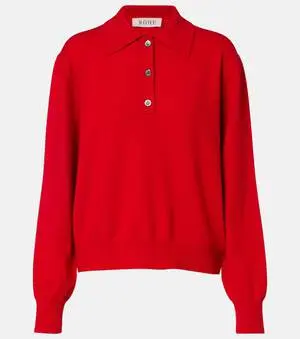 RÓHE Wool And Cashmere Polo Sweater - Red