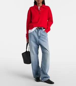 RÓHE Wool And Cashmere Polo Sweater - Red