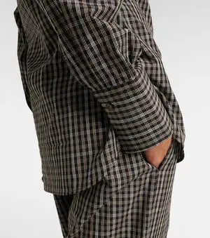 RÓHE Checked Cotton Shirt - Black