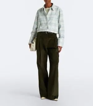 RÓHE Checked Cotton Shirt - Blue