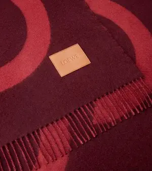 Loewe Anagram Fringed Wool And Cashmere Blanket