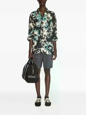 Dries Van Noten Suede Sneaker Mules - Black