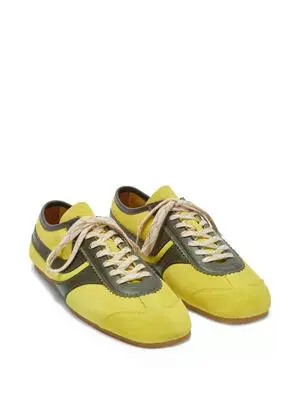 Dries Van Noten Panelled Suede Sneakers - Yellow