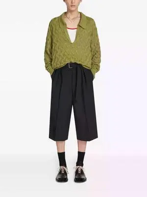 Dries Van Noten Polo-collar Long-sleeve Sweater