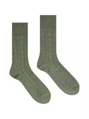 Dries Van Noten Patterned Socks - Green