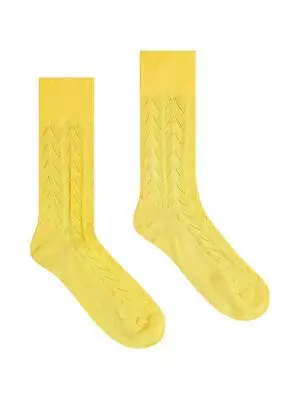 Dries Van Noten Cotton Ankle Socks - Yellow