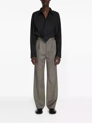 Dries Van Noten Striped Trousers - Grey