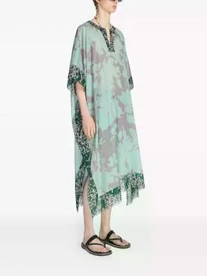 Dries Van Noten Printed Kaftan - Blue