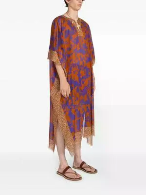 Dries Van Noten Printed Kaftan - Orange