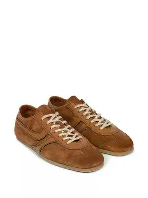 Dries Van Noten Suede Panelled Sneakers - Brown