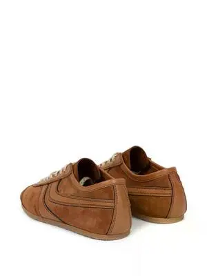 Dries Van Noten Suede Panelled Sneakers - Brown