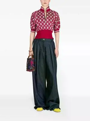 Dries Van Noten Ribbed Jacquard Sweater
