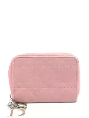 Dior 2000s Small Lady Canage Leather Wallet - Pink