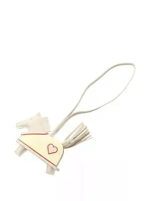 Hermès 2024 Heart Pony Bag Charm - Neutrals