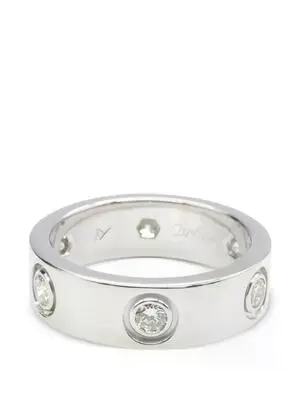 CARTIER 18k White Gold Round Diamond Love Ring - Silver