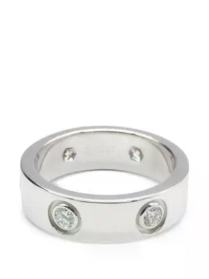 CARTIER 18k White Gold Round Diamond Love Ring
