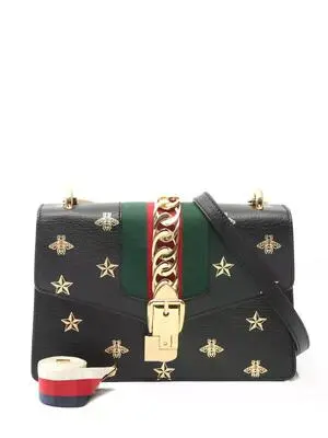 Gucci 2010s Bee And Star Embellished Shoulder Bag