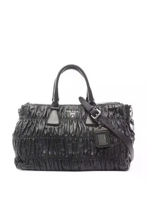 Prada 2010s Gaufre Leather Tote Bag