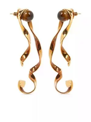 Dries Van Noten Wave Earrings - Gold