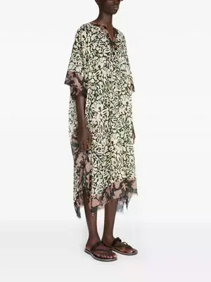 Dries Van Noten Printed Kaftan - Neutrals