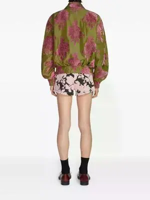Dries Van Noten Floral Print Bomber Jacket