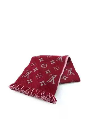 LOUIS VUITTON 2019 Monogram Fringe Scarf - Red